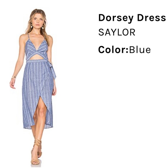 SAYLOR | Dresses | Saylor Dorsey Dress In Blue | Poshmark
